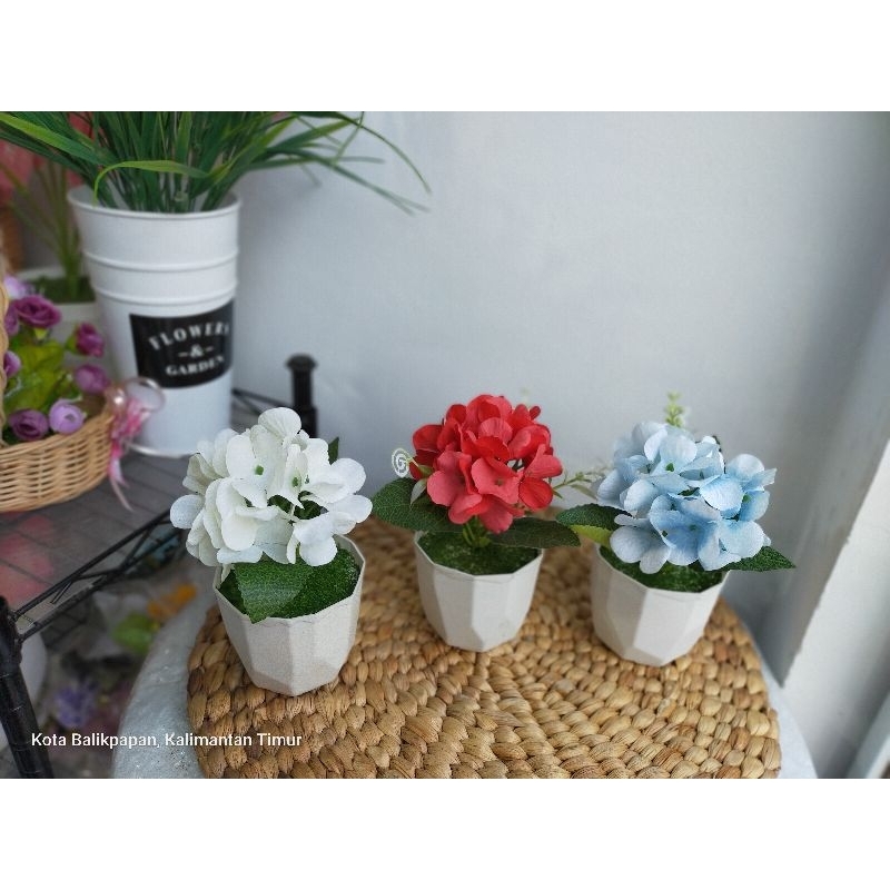 Jual bunga plastik hias pot permata 8 cm | Shopee Indonesia