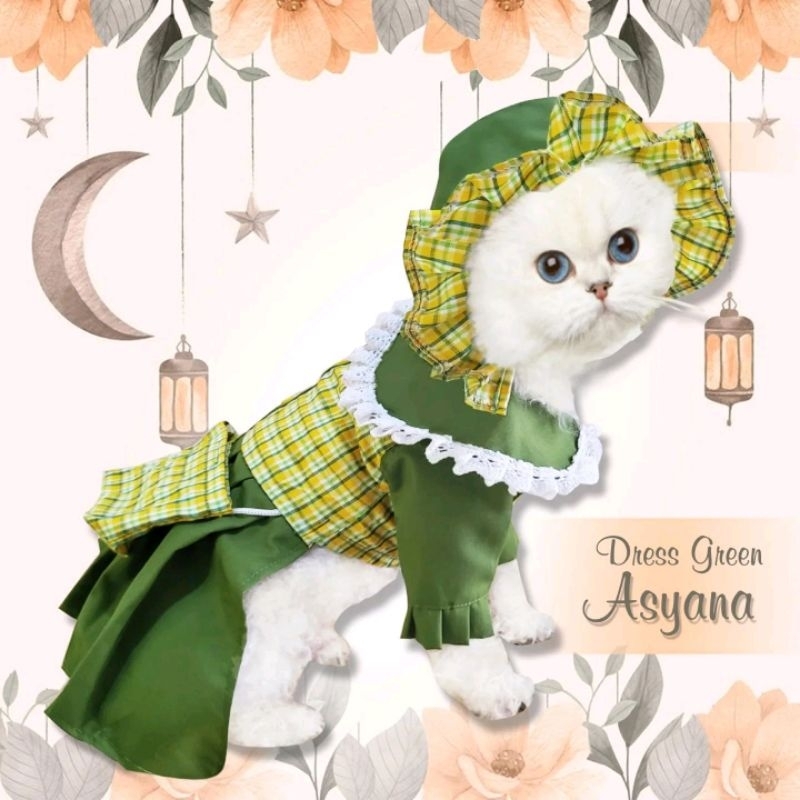 Jual baju kucing tipe dress lebaran Asyana dress gamis kucing | Shopee ...