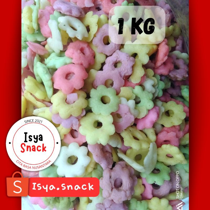 Jual Isya Snack- Pilus Sakura Warna 1Kg | Shopee Indonesia