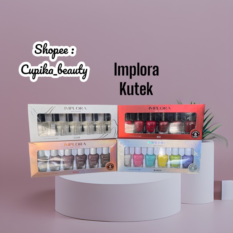 Jual [uu,px] IMPLORA NAIL POLISH ISI 6 PCS PER BOX - IMPLORA KUTEK ...