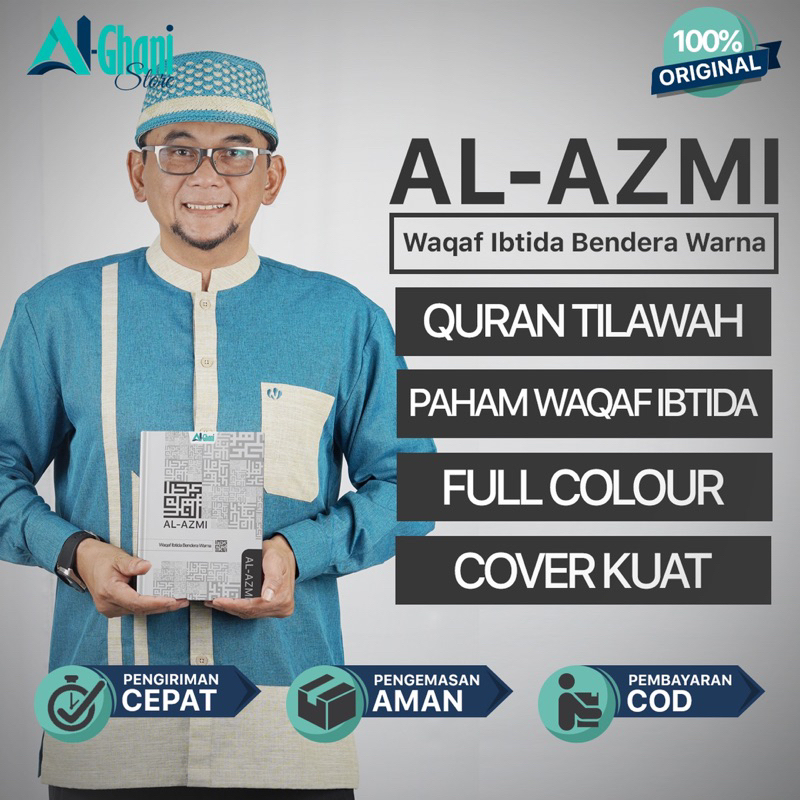 Jual Al-Quran Al Azmi A5/Mushaf Waqaf Ibtida Bendera Warna/Penerbit Al ...