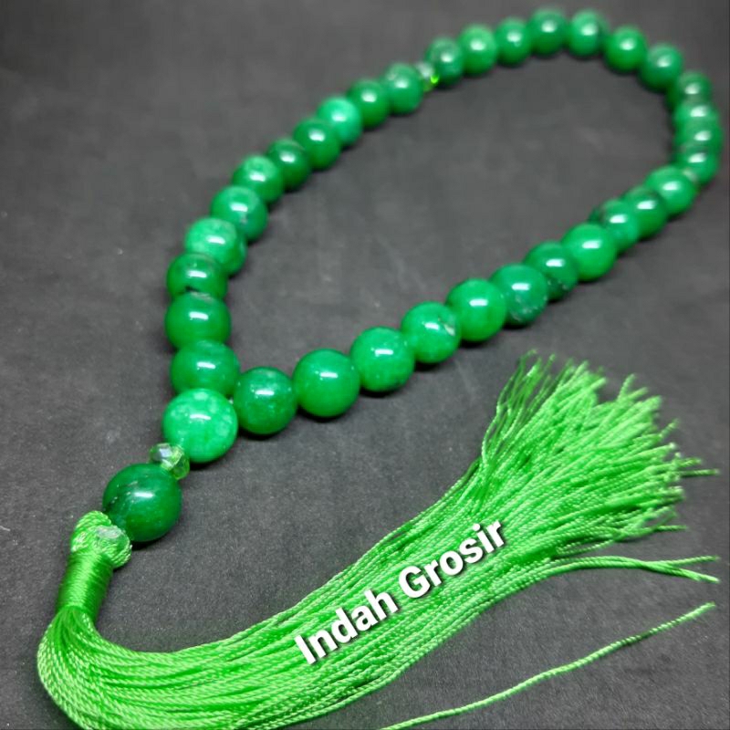 Jual TASBIH GIOK HIJAU BELANG 10MM 33BUTIR ORIGINAL | Shopee Indonesia