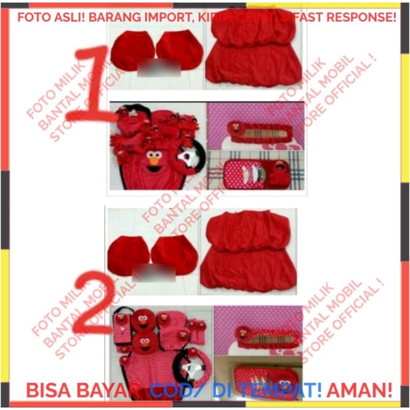 Jual SET CAR SARUNG COVER BANTAL HEADREST SANDARAN KEPALA LEHER JOK ...