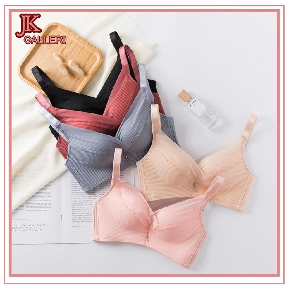 Jual •JK Galleri•RB487 Bra Wanita Push-Up Isi Busa Tali Strap dan Bahan Lace Breathable Hiasan ...
