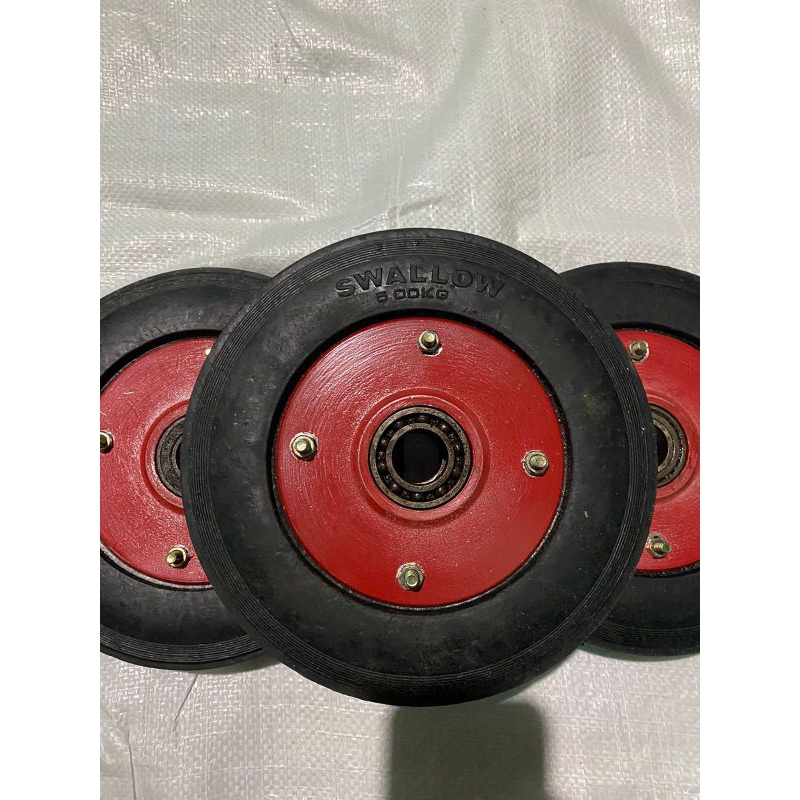 Jual Roda lorry/Troly ban karet 8inci kapasitas 500kg | Shopee Indonesia