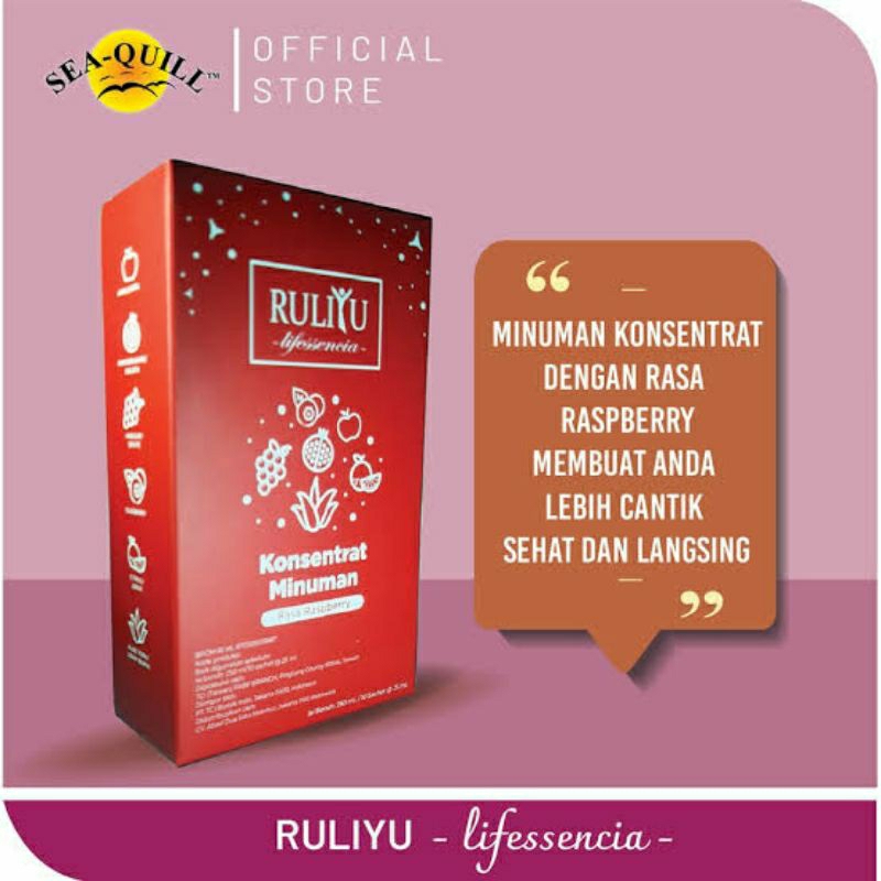 Jual Ruliyu Konsentrat Minuman Raspberry Minuman kesehatan kulit isi 10 ...