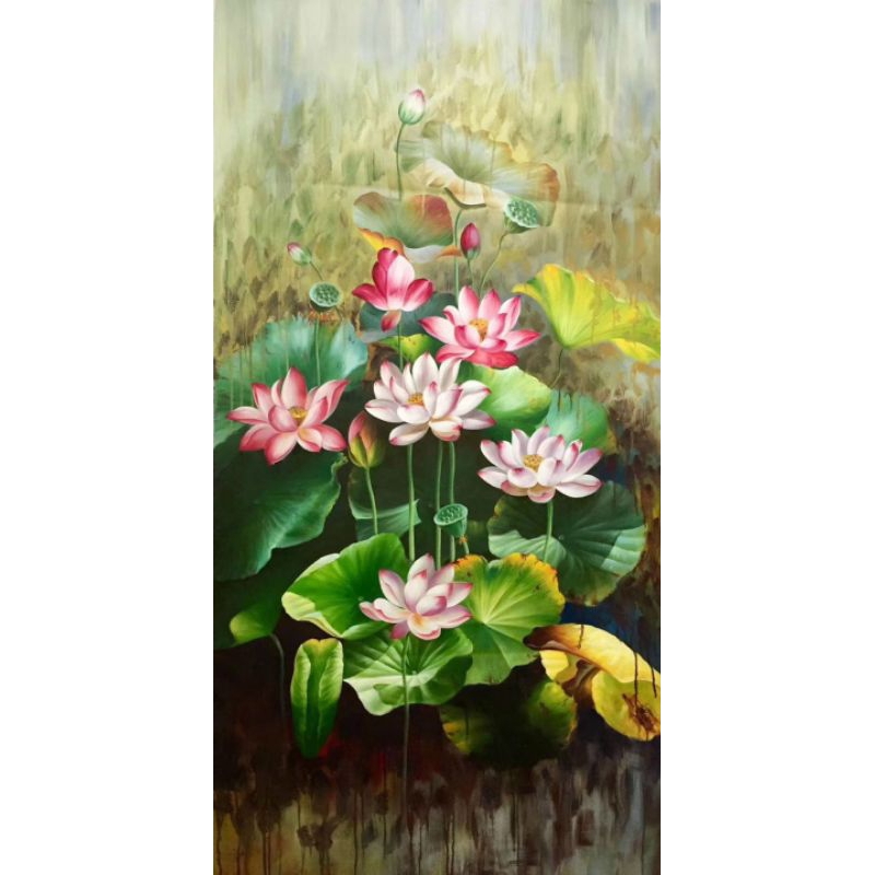 Jual hiasan dinding cetak bermacam-macam bunga cantik plus bingkai real ...