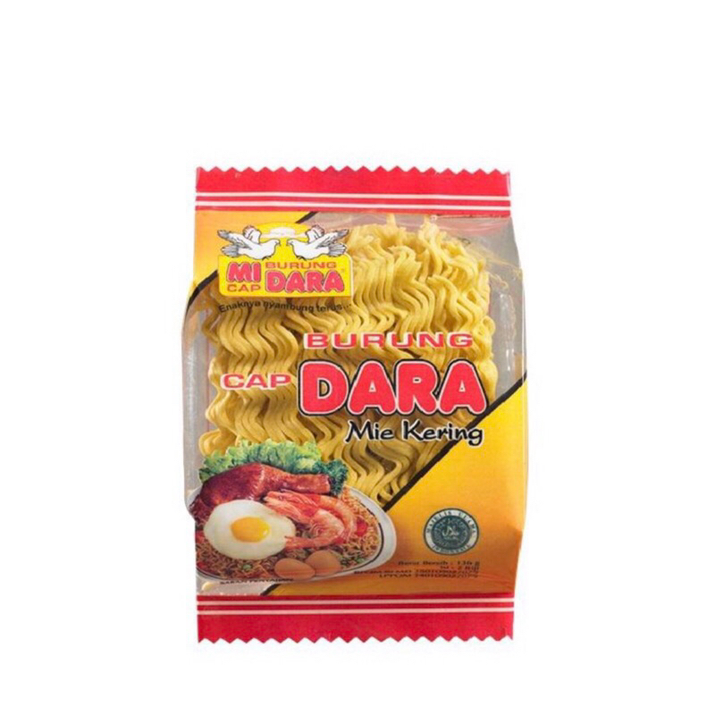Jual mie cap BURUNG DARA/mie keriting 2 x 136g | Shopee Indonesia