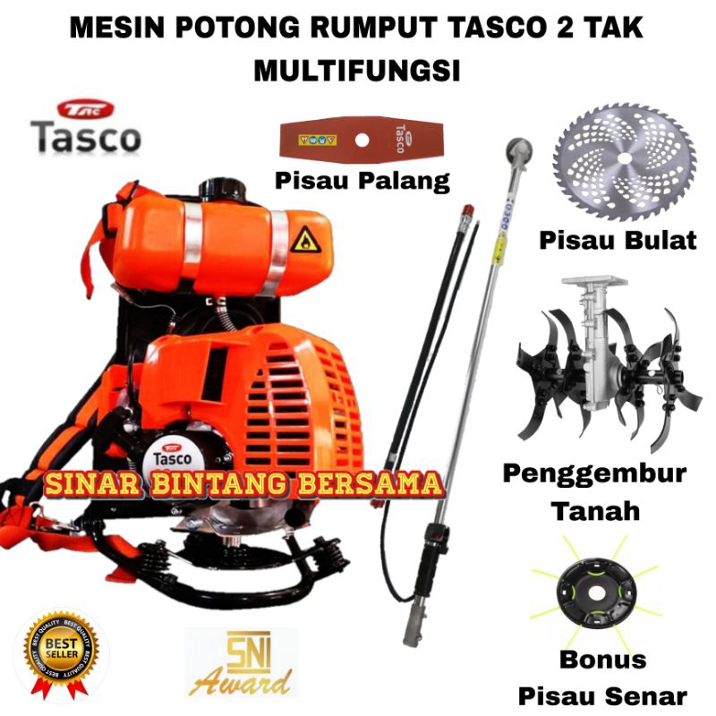 Jual MESIN POTONG RUMPUT TASCO 2 TAK MULTIFUNGSI 4 JENIS MATA PISAU ...