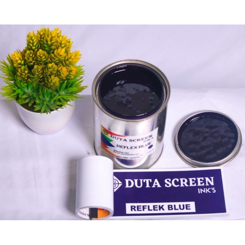 Jual Tinta sablon duta screen | Reflek blue (biru gelap) | Shopee Indonesia
