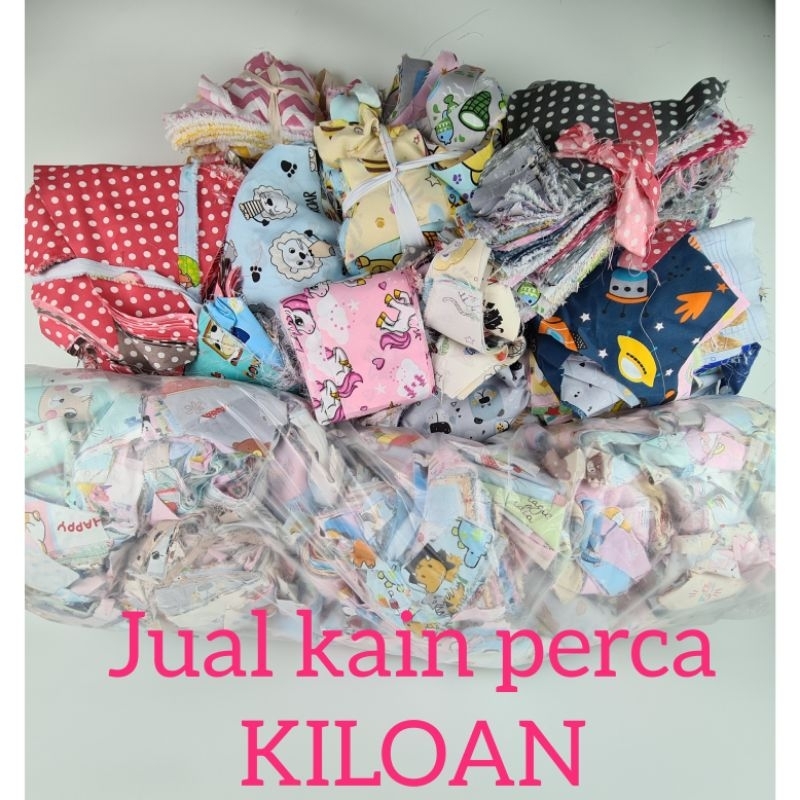 Jual kain perca kiloan multikain sisa potongan murah MOTIF UKURAN ...