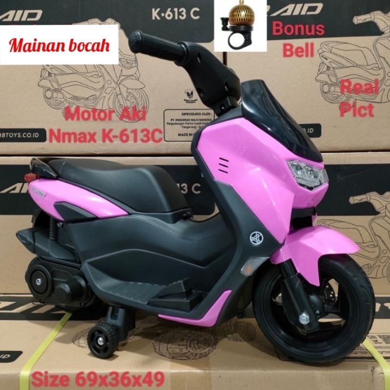 Jual Motor Aki Nmax Raid K613C Mainan anak Motor Aki +bell | Shopee ...