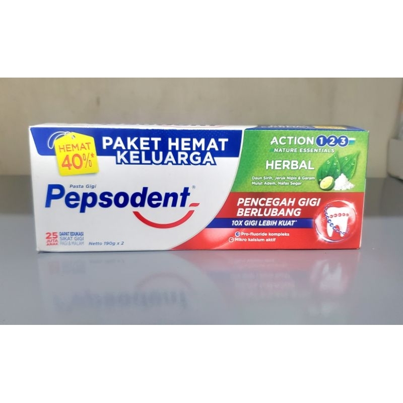 Jual Pepsodent Pasta Gigi Paket Hemat Keluarga Isi Action 123 Herbal ...