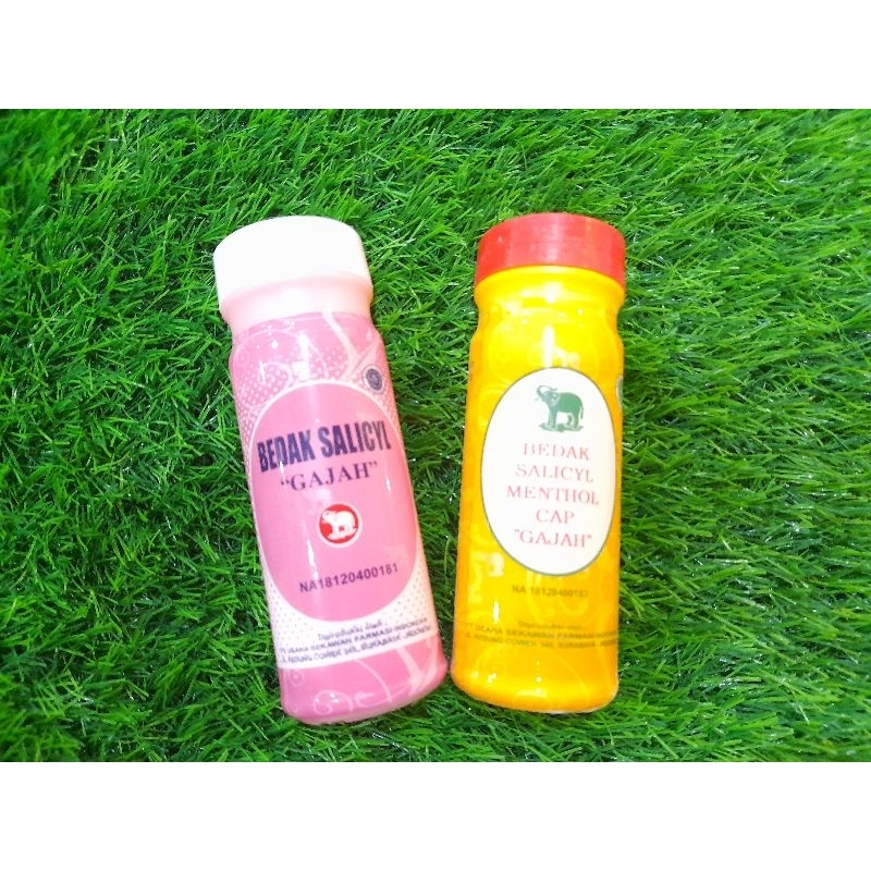 Jual Bedak Salichyl Menthol & Non Menthol Cap Gajah | Shopee Indonesia