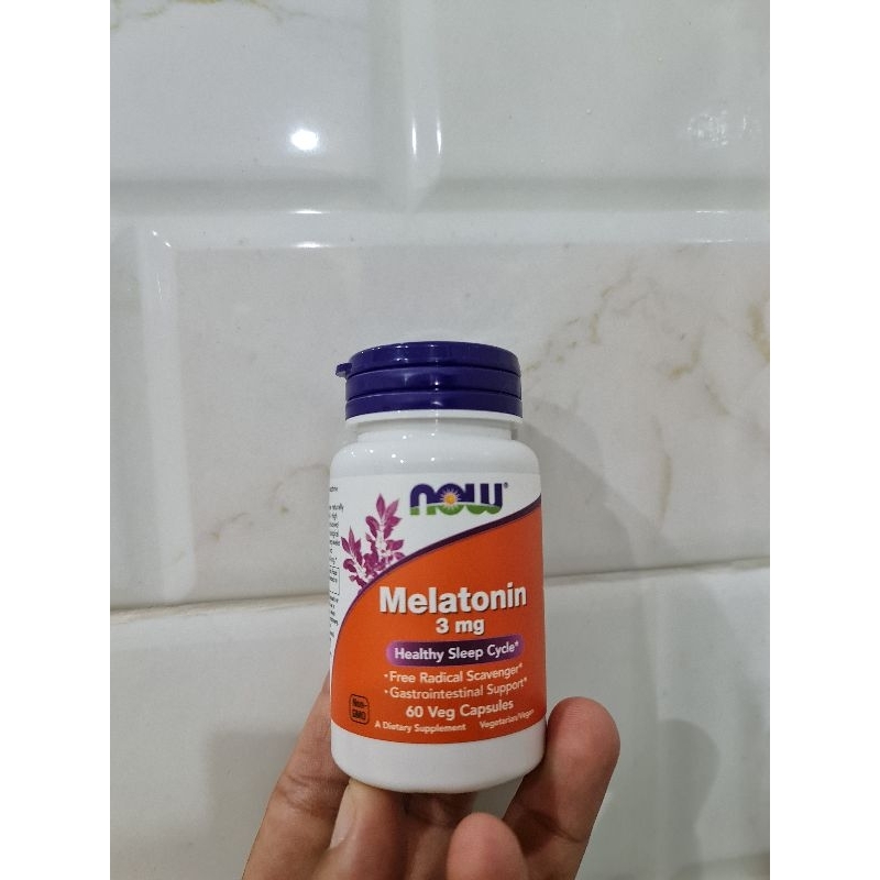 Jual NOW Melatonin 3mg 3 mg 60 caps kapsul Suplemen Tidur Sleep ...