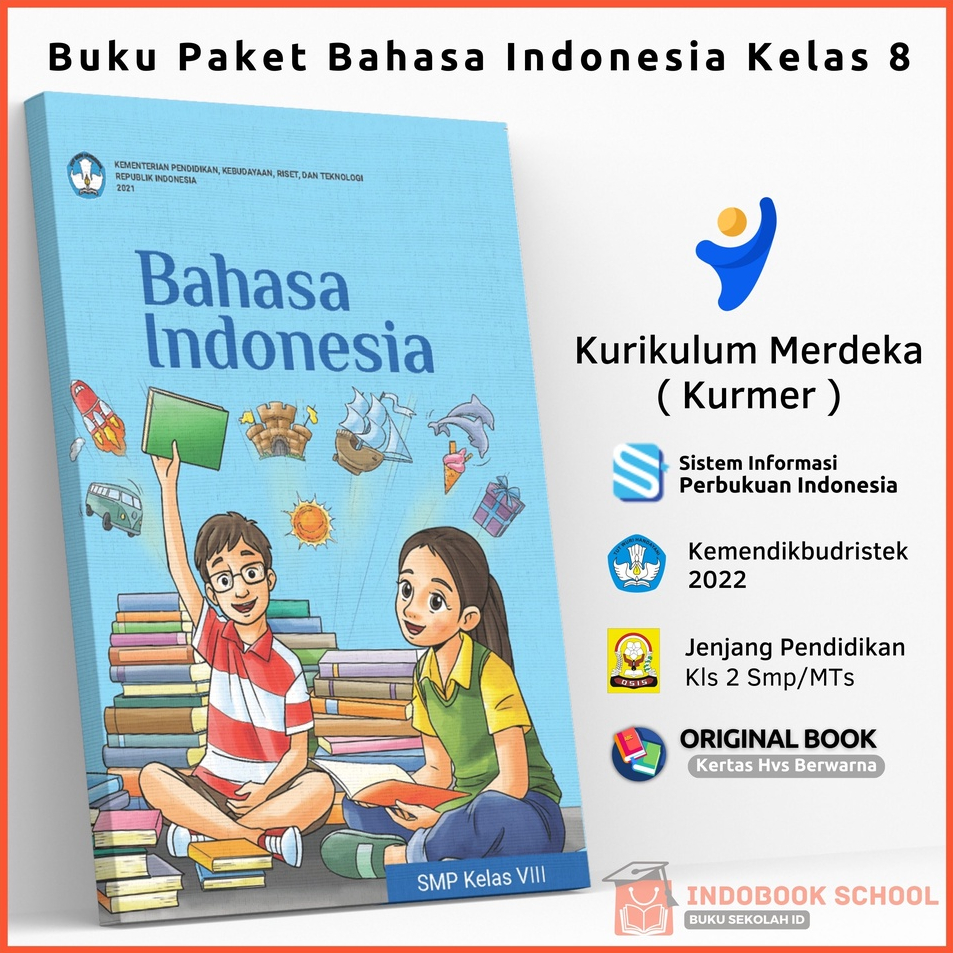 Jual Buku Paket Pelajaran Bahasa Indonesia SMP MTs Kelas 8 VIII Kurikulum Merdeka Belajar Anak ...