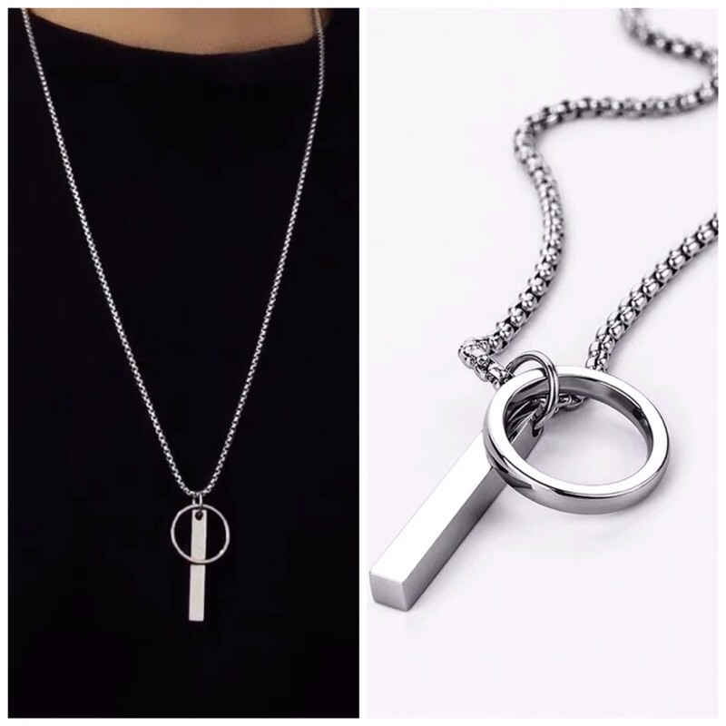 Jual KALUNG TITANIUM PRIA DOUBLE LIONTIN TERBARU KOREAN STYLE ANTI ...