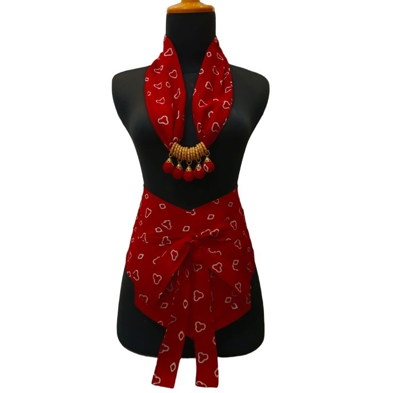 Jual Obi Belt Batik Wanita set Kalung Etnik Batik / Ikat Pinggang Batik ...