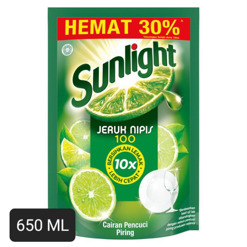 Jual Sunlight Sabun Cuci Piring Jeruk Nipis Refill 650ml | Shopee Indonesia
