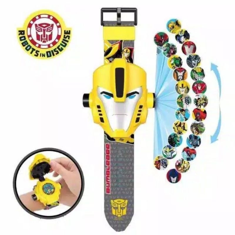 Jual JAM TANGAN ANAK DIGITAL TRANSFORMER KUNING BUMBELBEE LAMPU LASER ...