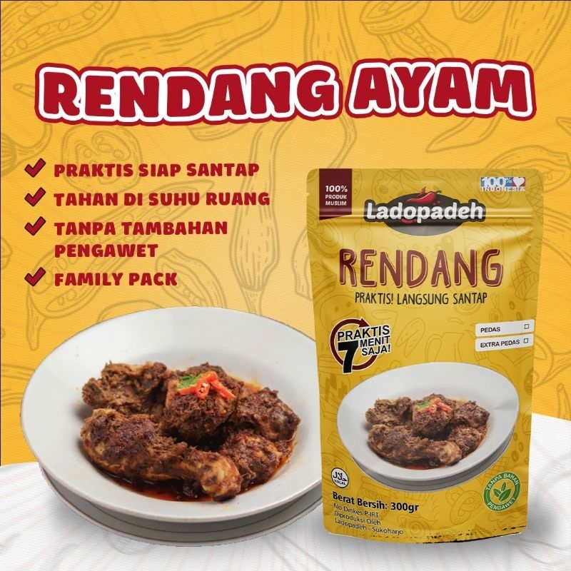 Jual RENDANG AYAM PADANG | FAMILY PACK - LADOPADEH | Shopee Indonesia