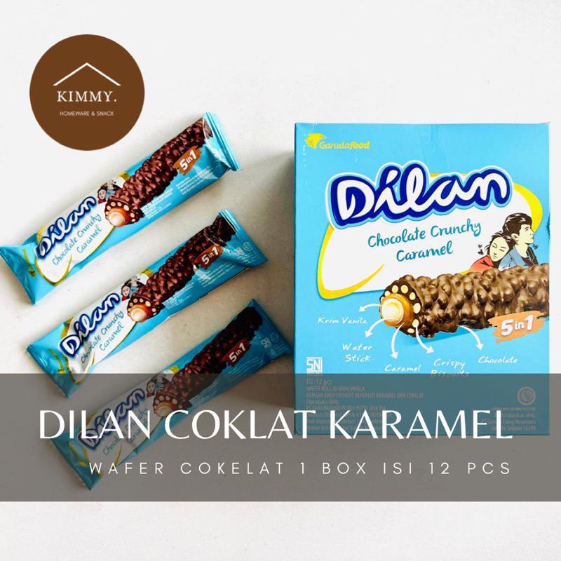 Jual DILAN CHOCOLATE CRUNCHY CARAMEL 1 BOX ISI 12 PCS / DILAN COKELAT ...