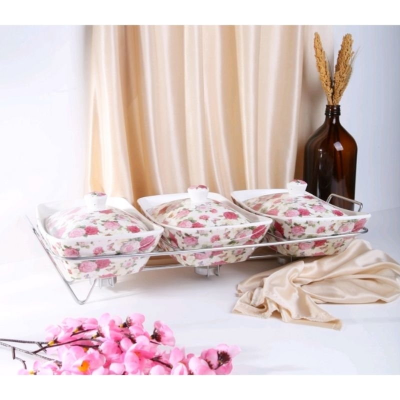 Jual Basi Susun 3 keramik Capodimonte | Motif Shabby | Best Quality ...