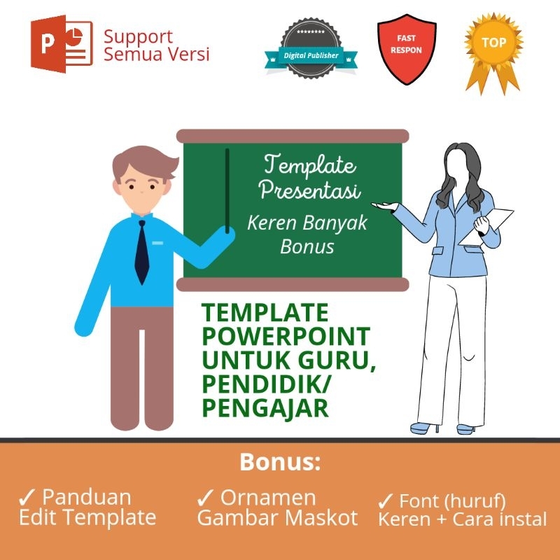 Jual TEMPLATE PRESENTASI POWERPOINT GURU PPT SLIDE MODULE DOSEN [Banyak ...