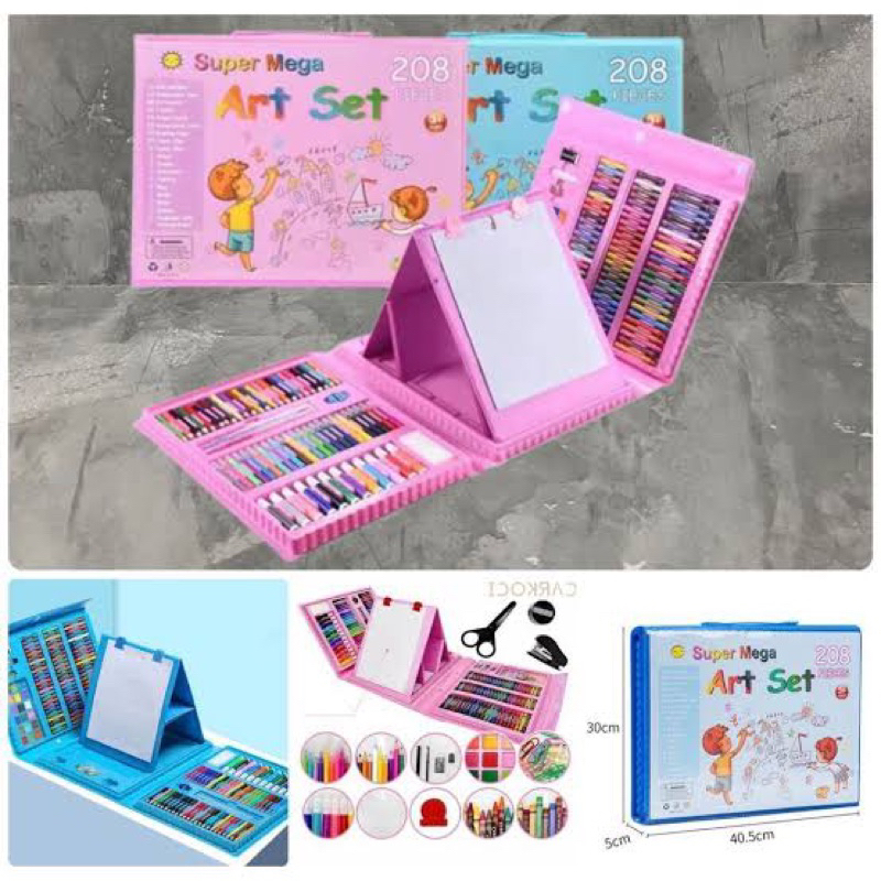 Jual Art Full Set 208Pcs / Krayon Crayon Koper Mewarnai Anak Pensil ...