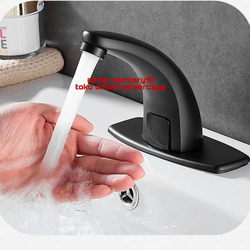 Jual kran westafel sensor hitam/kran westafel otomatis hitam | Shopee ...