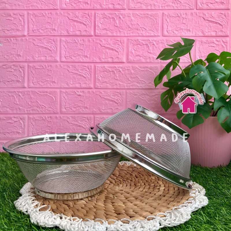 Jual BAKUL TIRISAN GORENGAN Stainles dimeter 22 cm / wadah telur ...