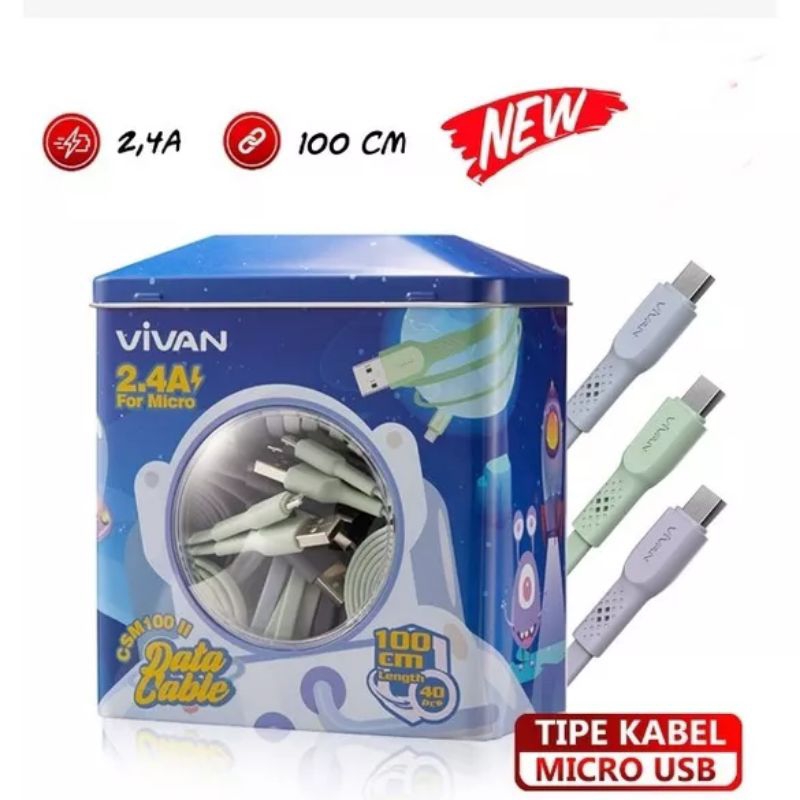 Jual Kabel Vivan CSM100 II Micro USB Data Cable Original | Shopee Indonesia
