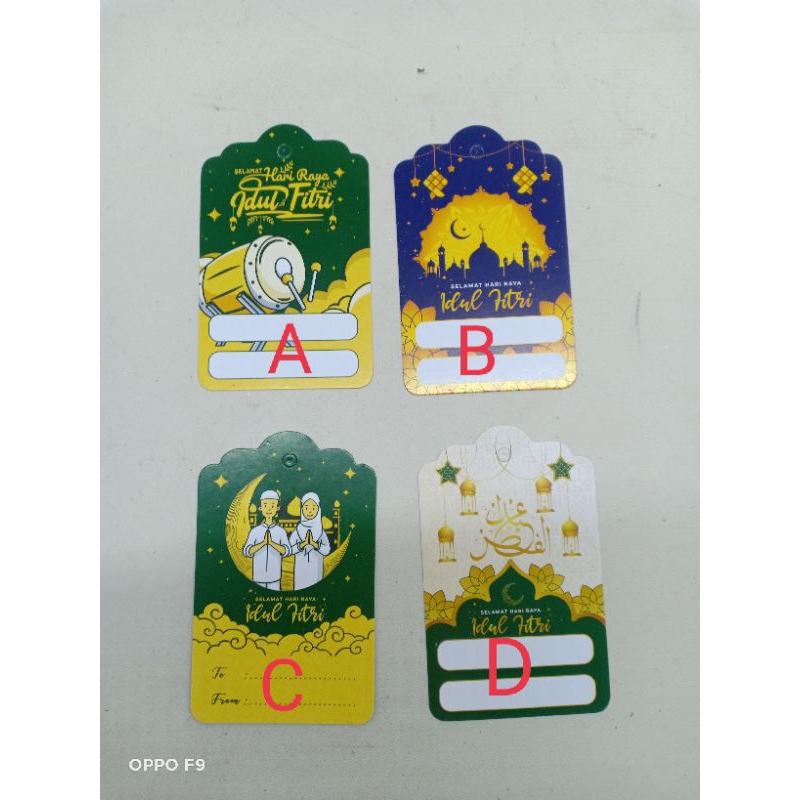 Jual Hang tag hari raya idul fitri 2023 / gantungan lebaran hijau label ...