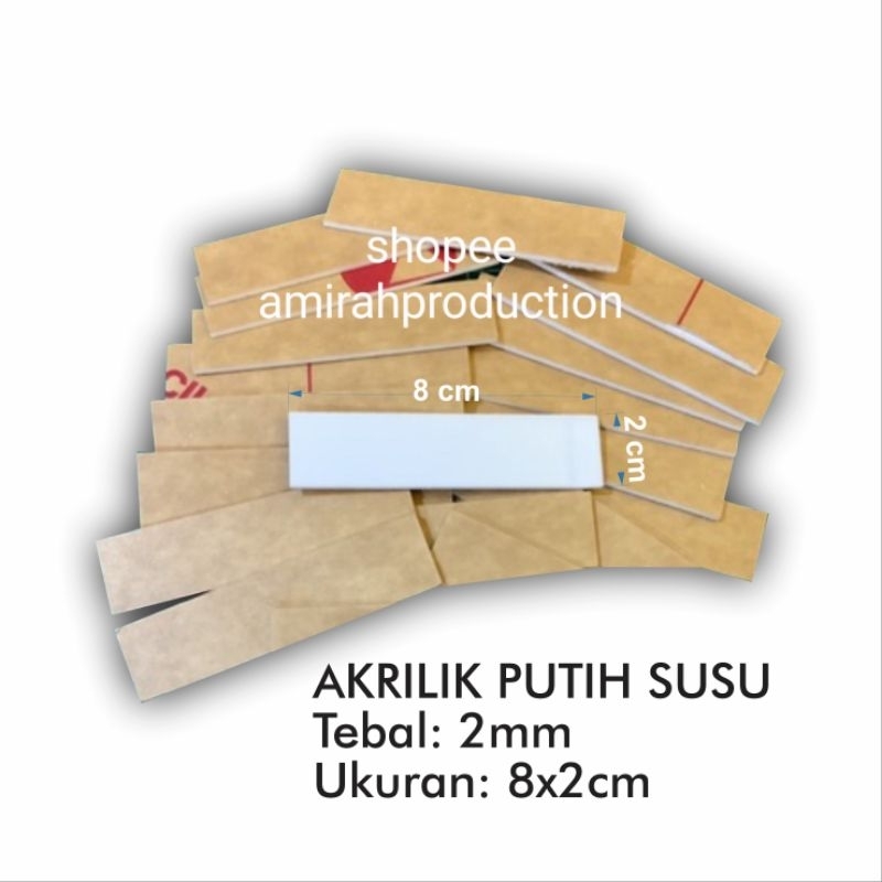 Jual Akrilik Papan Nama Dada Name Tag, Putih, Bening, Hitam 2mm ...