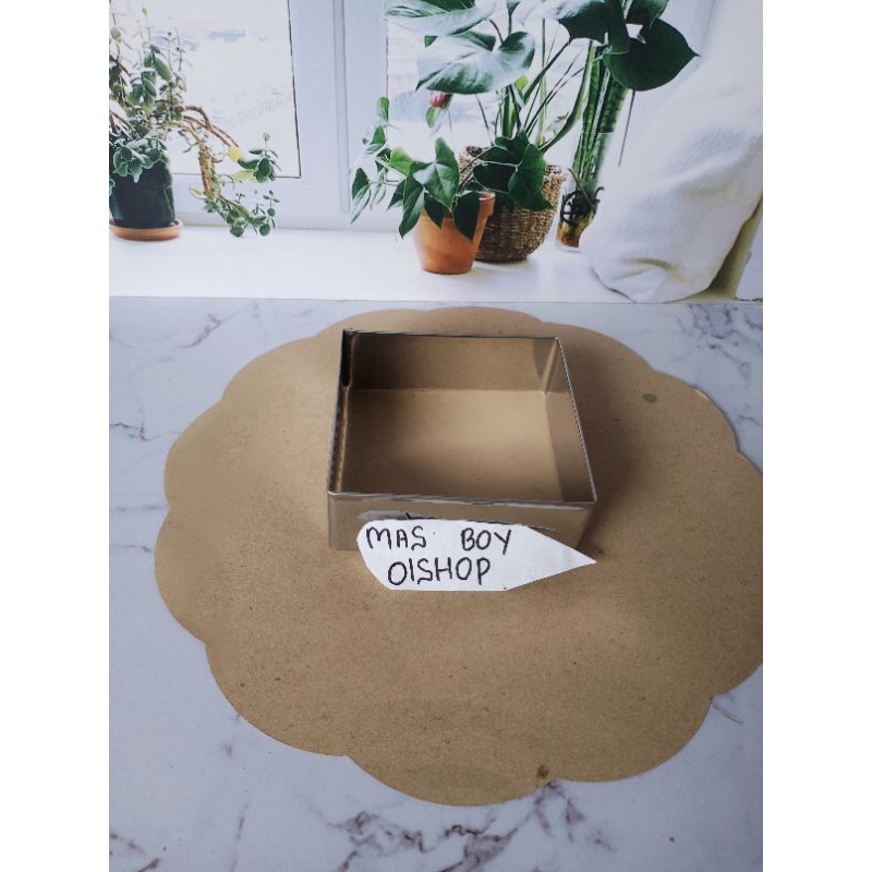 Jual Loyang Cetakan Kue Roti Kotak / Ring Cutter Stainless Kotak 9x9x3 ...