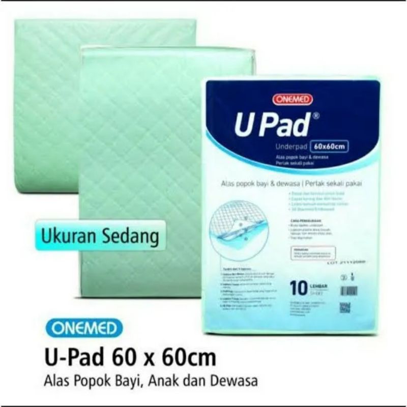 Jual ONEMED UNDERPAD U-PAD 60x60cm PAK ISI 10 LEMBAR | Shopee Indonesia