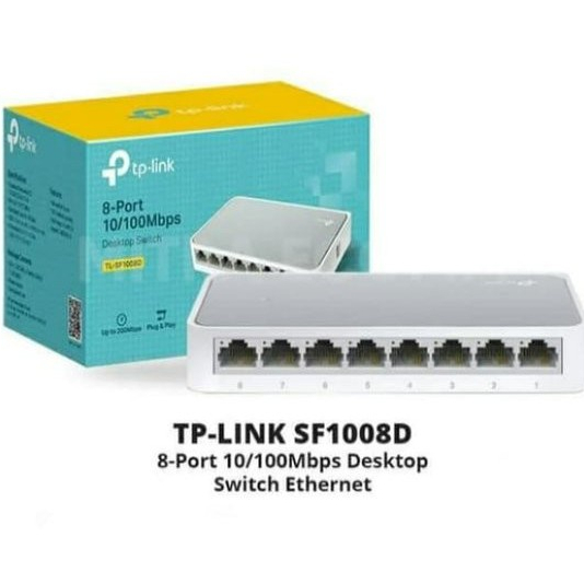 Jual TP LINK DESKTOP SWITCH 8 PORT TL SF1008D | Shopee Indonesia