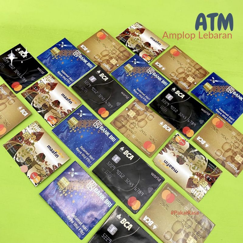 Jual [Pack isi 10 LEMBAR] Amplop Lebaran THR motif ATM CARD Unik ...