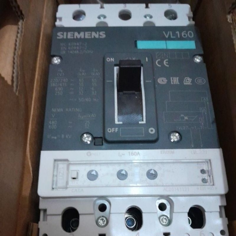 Jual mccb siemens VL160 3p 160a 55ka | Shopee Indonesia