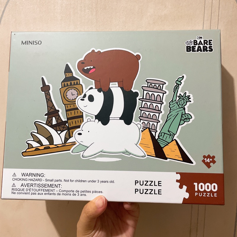 Jual Miniso jigsaw puzzle we bare bears 1000 pcs | Shopee Indonesia