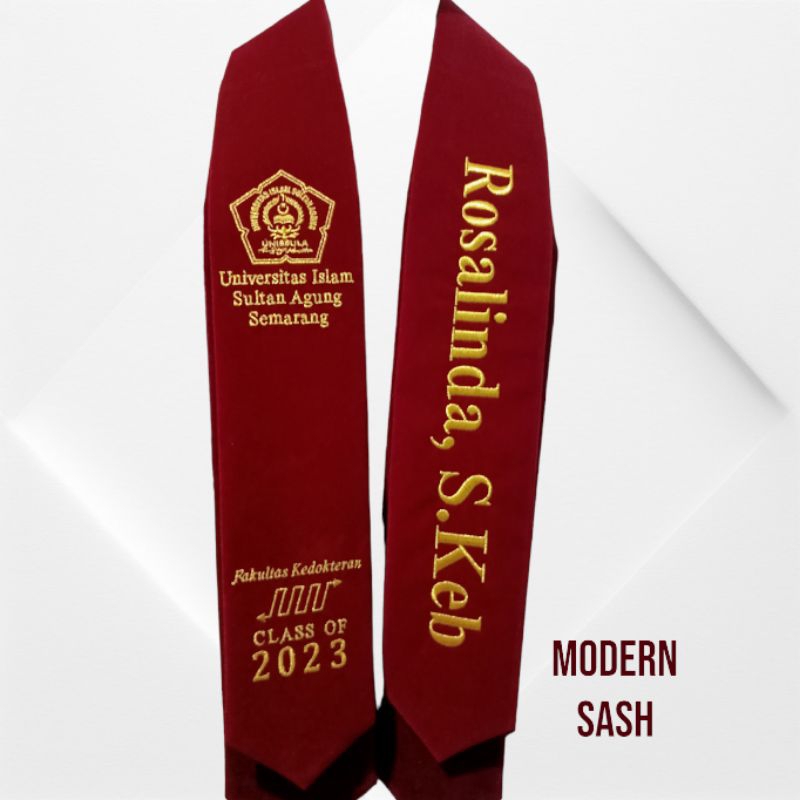 Jual ( MODERN SASH )PROSES CEPAT- Graduation Stole / Slempang Selempang ...