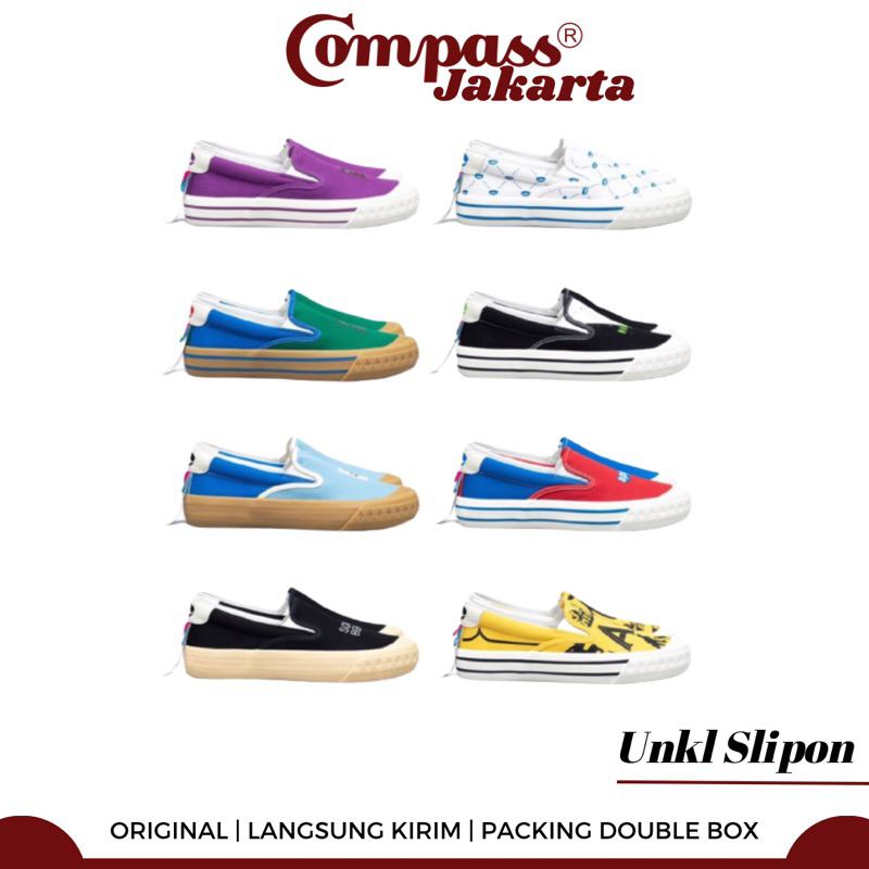 Jual Sepatu Compass X UNKL SLIP ON ( LIMITED EDITION ) | Shopee Indonesia