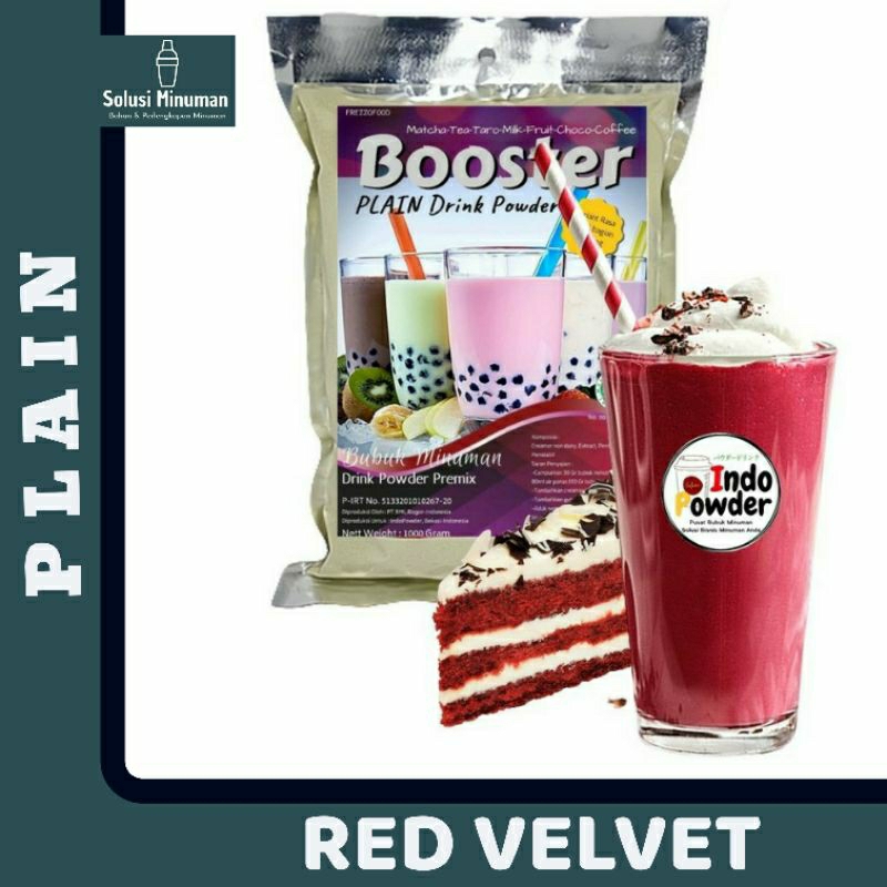 Jual Promo Bubuk Minuman PLAIN Booster Rasa Red Velvet 1Kg Tanpa Gula ...