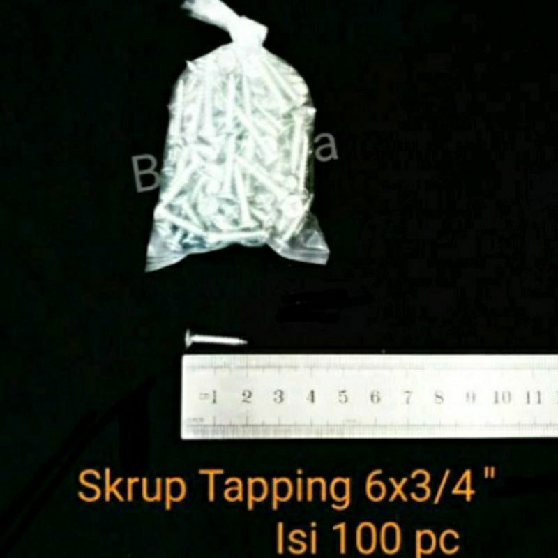 Jual [Harga 100pcs] Skrup/Sekrup Tapping JF (+) 6 x 3/4" | Shopee Indonesia