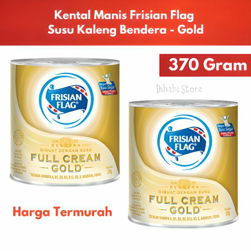 Jual Frisian Flag Kental Manis Gold 370 Gram Susu Kaleng Bendera ...
