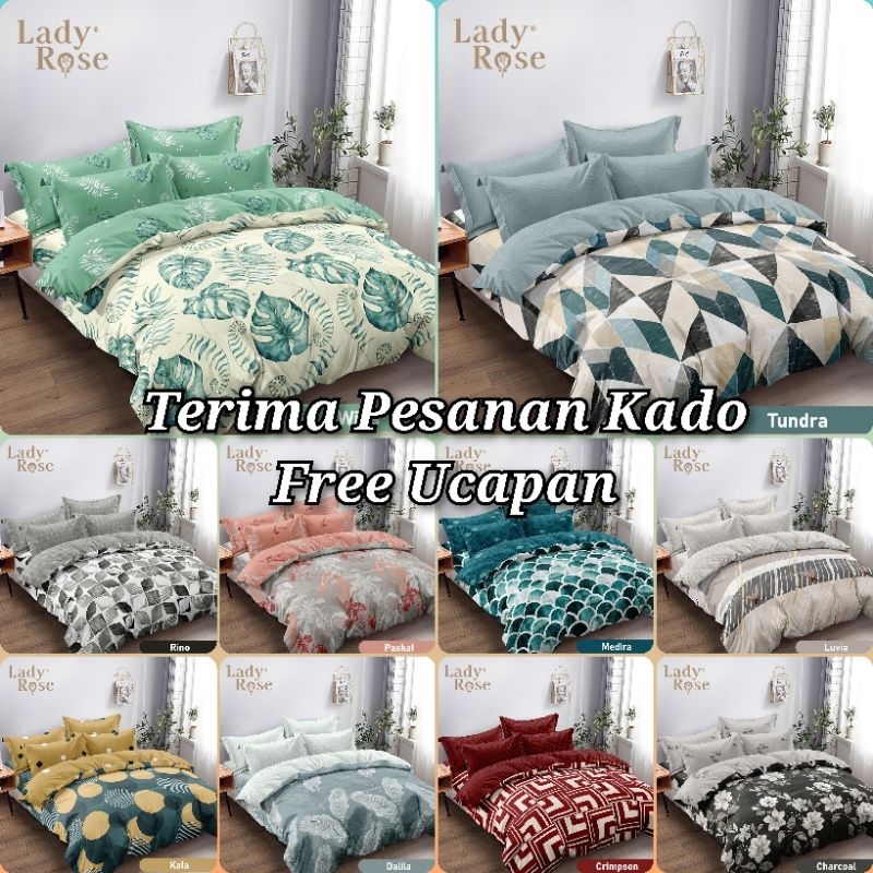 Jual Lady Rose Bed Cover Set 180 160 King Queen 180x200 160x200 Kado ...