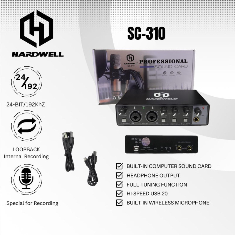 Jual Soundcard Hardwell SC 310 Original SC310 USB Interface Computer ...