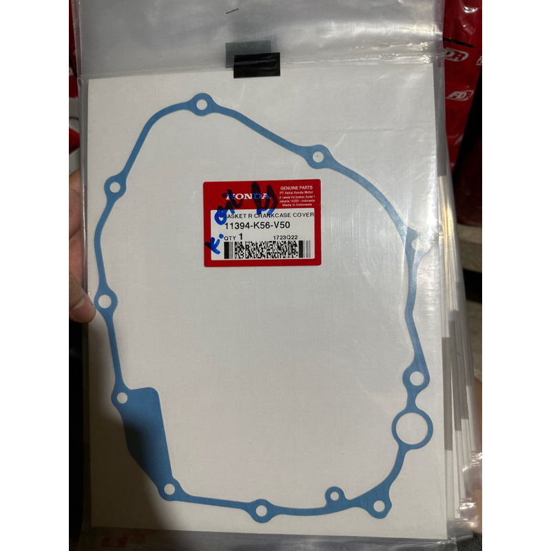 Jual 11394-K56-V50 11395-K56-V50 Gasket Perpak Paking Kopling Magnet Gasket R L Crankcase Cover ...