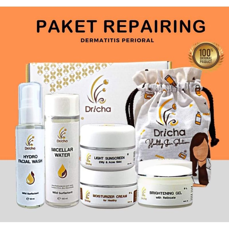 Jual DRICHA PAKET REPAIRING ( untuk memperbaiki skin barrier ) | Shopee ...