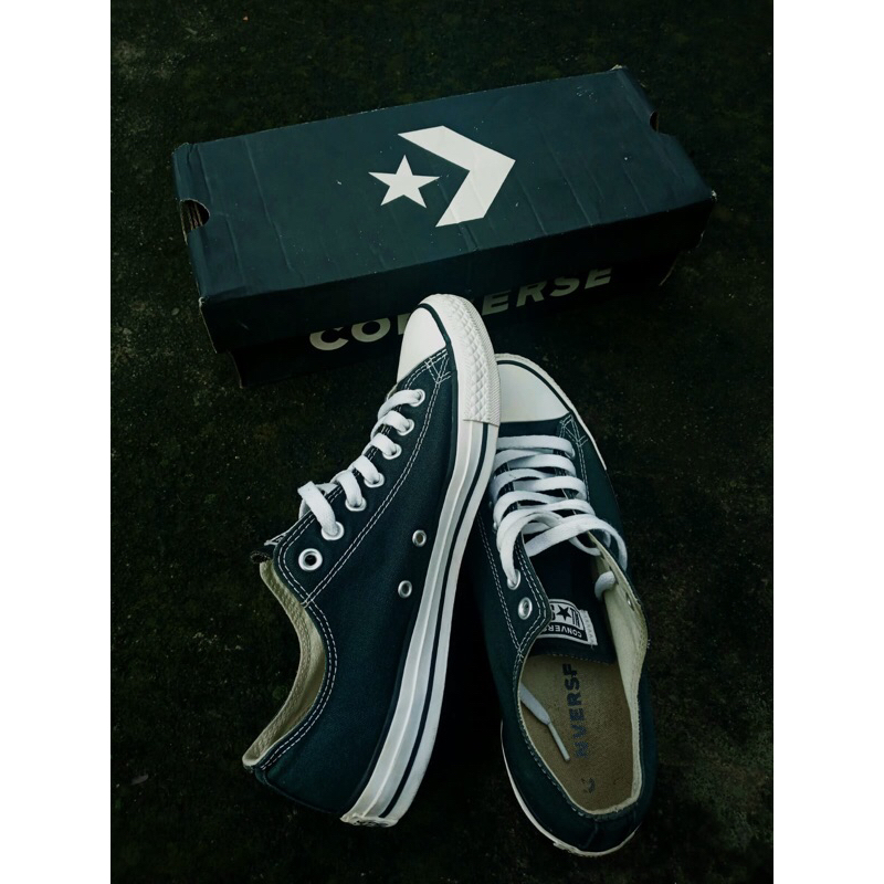 Jual Converse Chuck taylor basic low Warna black white | Shopee Indonesia